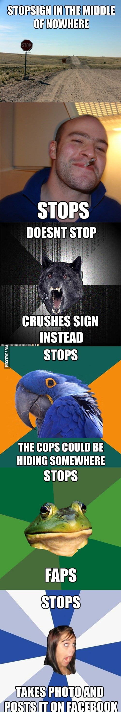 Stop sign - 9GAG