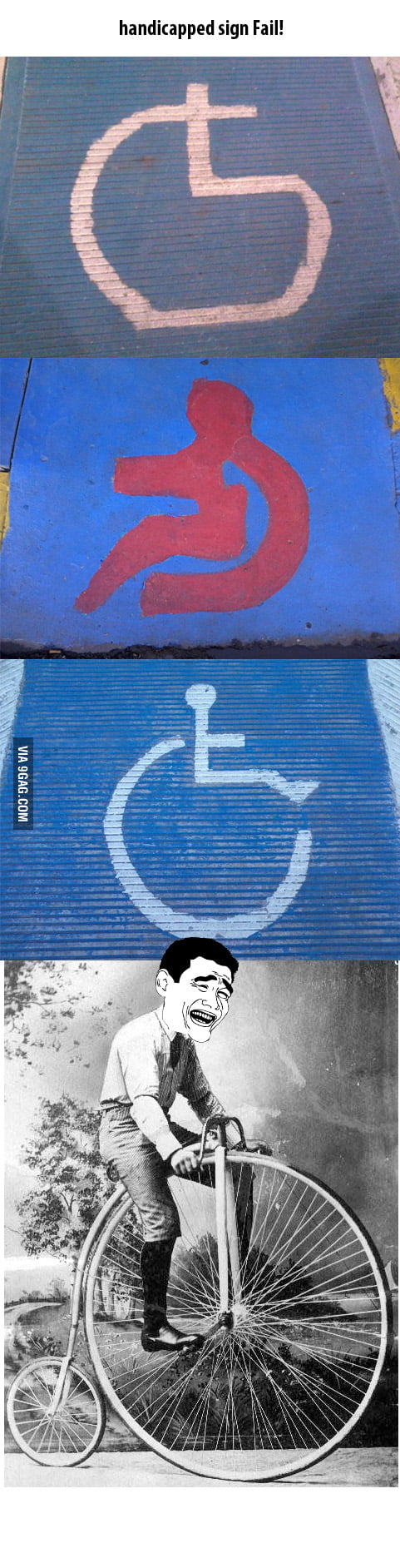 Handicapped sign Fail - 9GAG