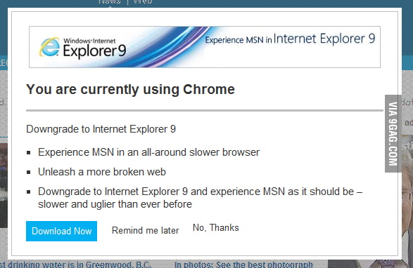 MSN Browser Version - 9GAG