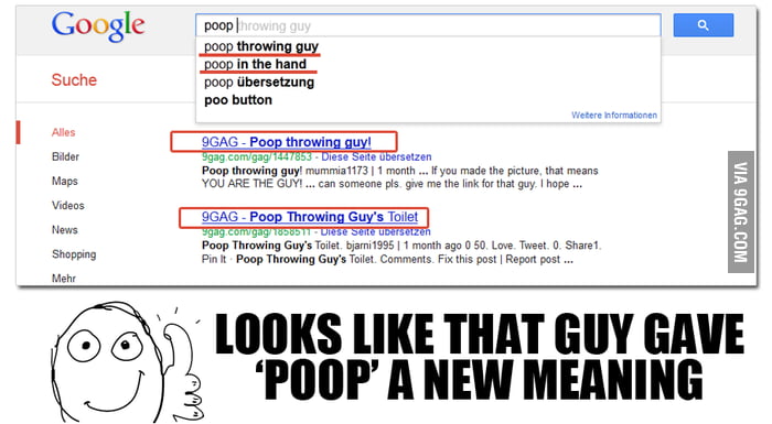 Throw poop into google - 9GAG