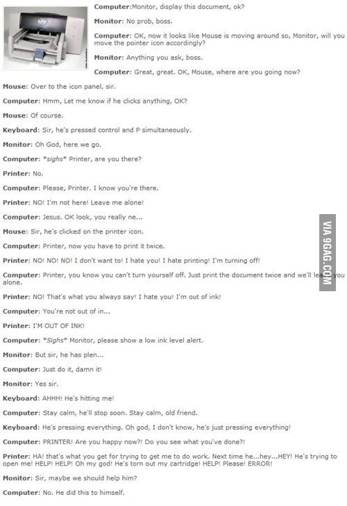 Scumbag Printer - 9GAG