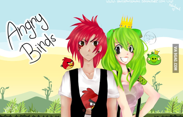 Angry Birds anime style - 9GAG