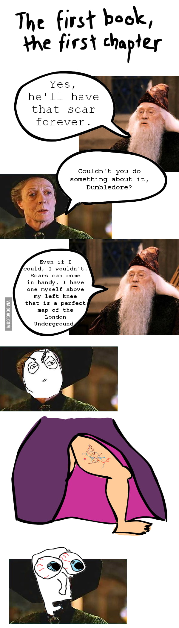 Dumbledore's useful scar - 9GAG