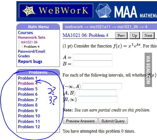 Online math homework FAIL - 9GAG