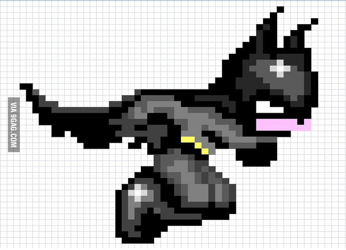 8 bit batman, made in excel - 9GAG