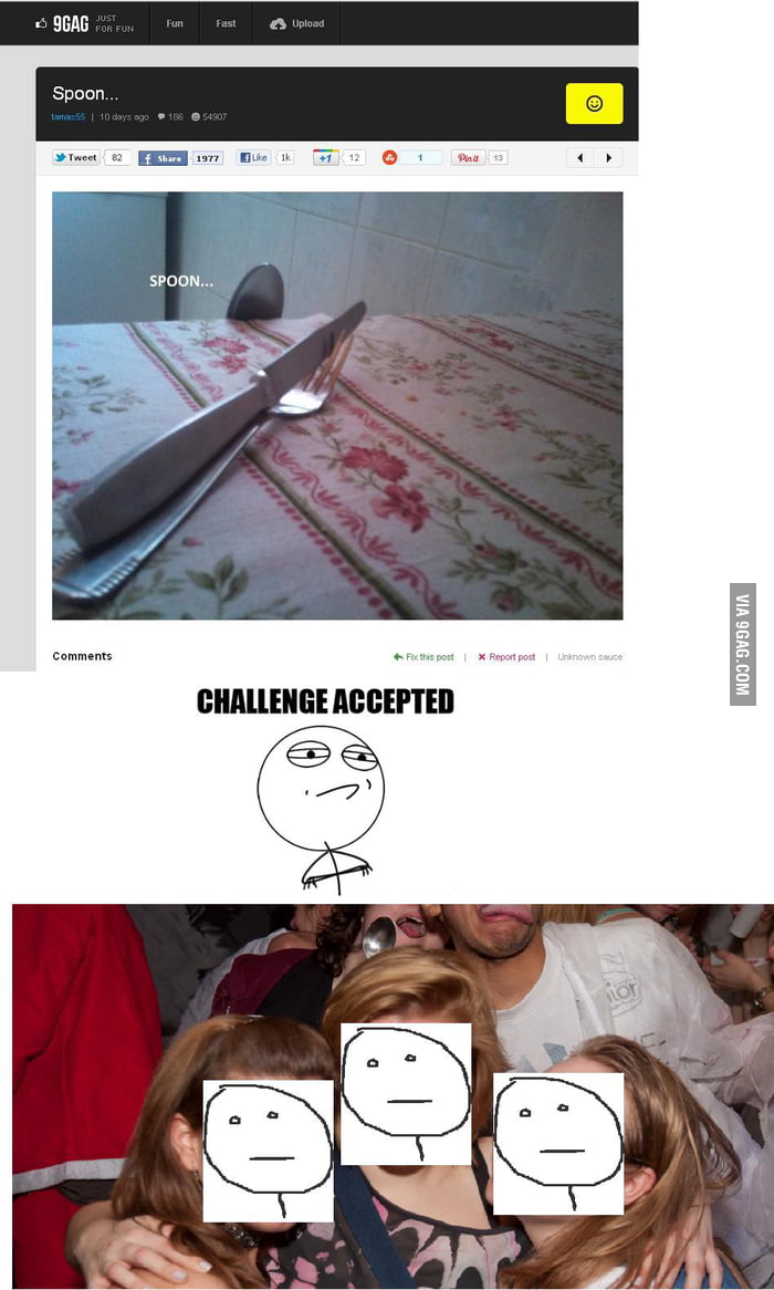 Spoon challenge - 9GAG