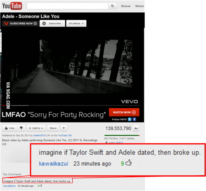 Epic Comment on YouTube - 9GAG