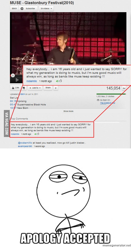 Apology accepted - 9GAG