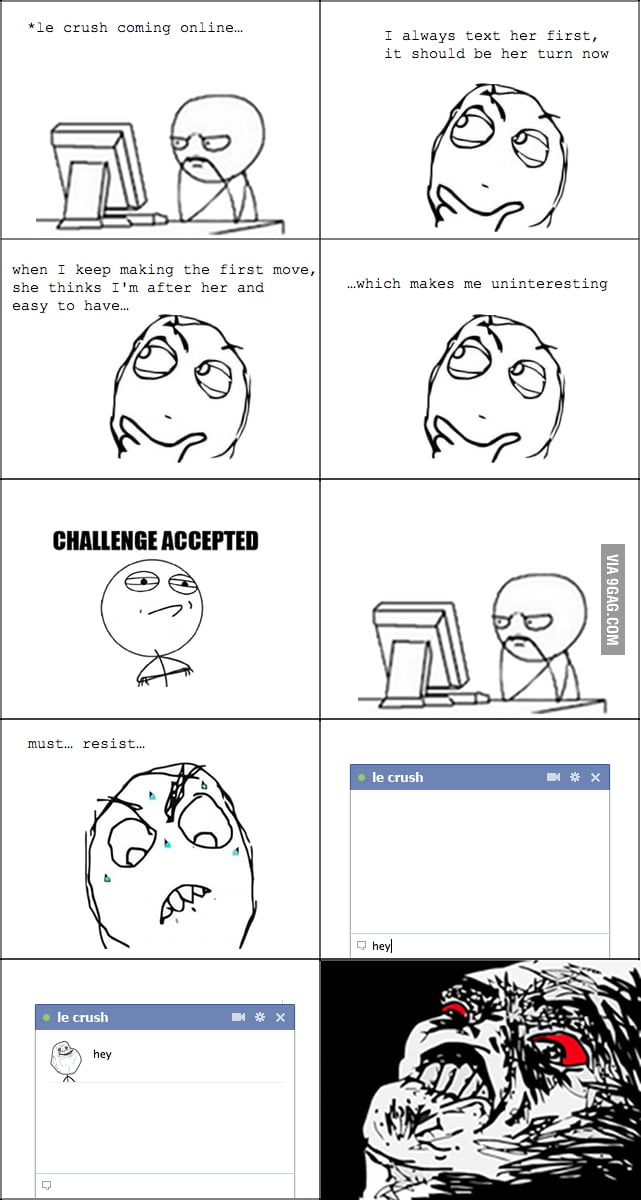 Not Texting Your Crush Impossibru 9gag