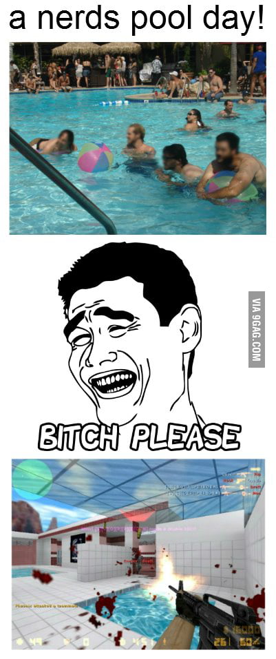 Nerd's pool day - 9GAG