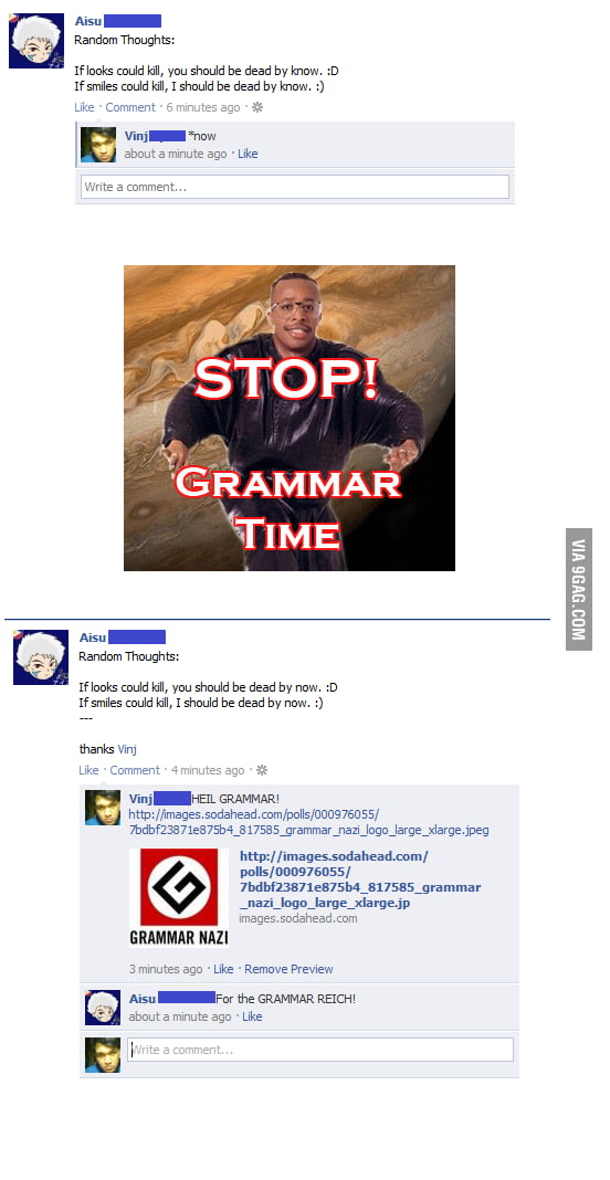 STOP! Grammar Time! - 9GAG