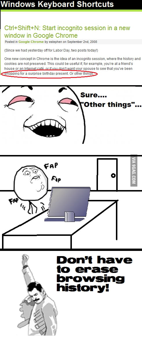 Ctrl+Shift+N - 9GAG