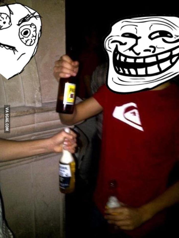 Trolling with beer - 9GAG