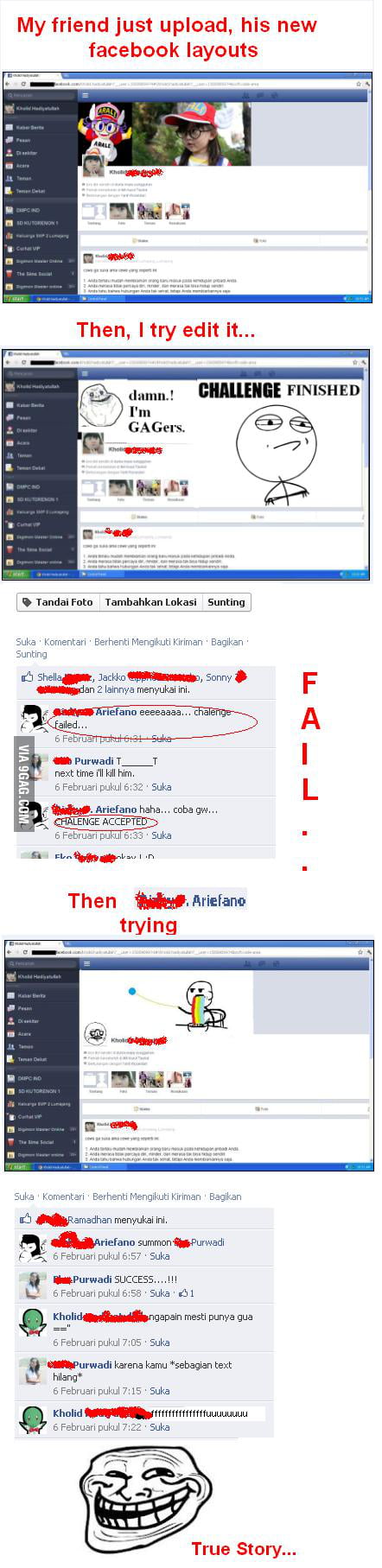 Trolling on facebook.. - 9GAG