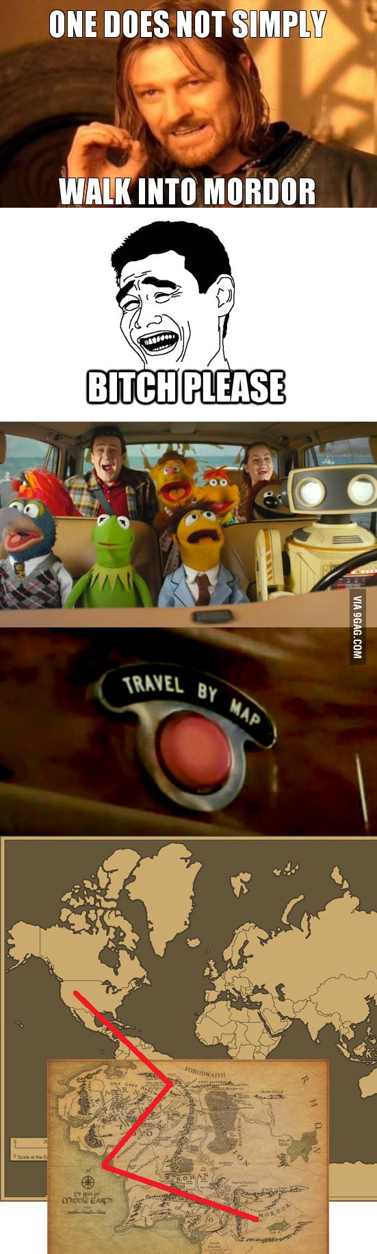 Walk into mordor by map! - 9GAG