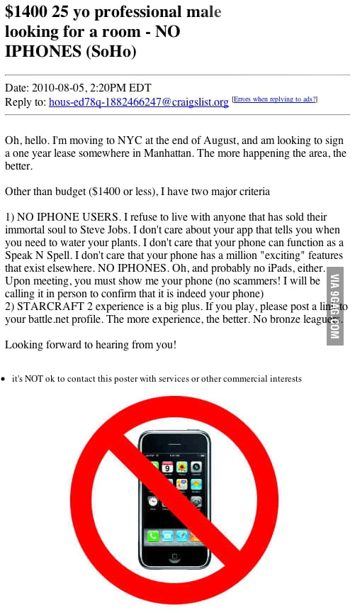 No iPhones - 9GAG