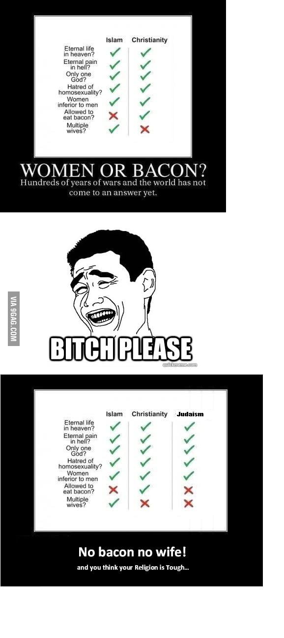 No bacon no wife! - 9GAG