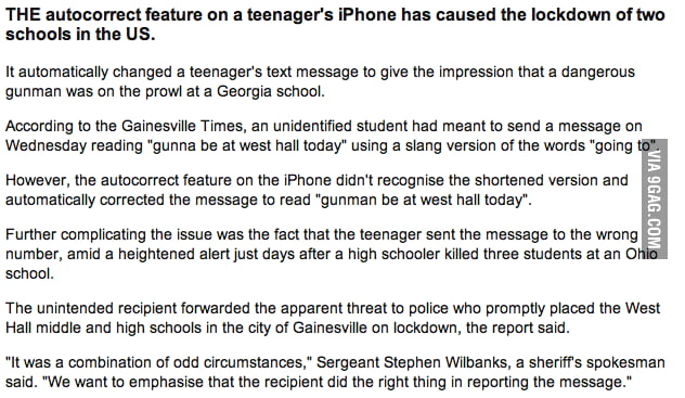 A real autocorrection fail..Check Source.. - 9GAG