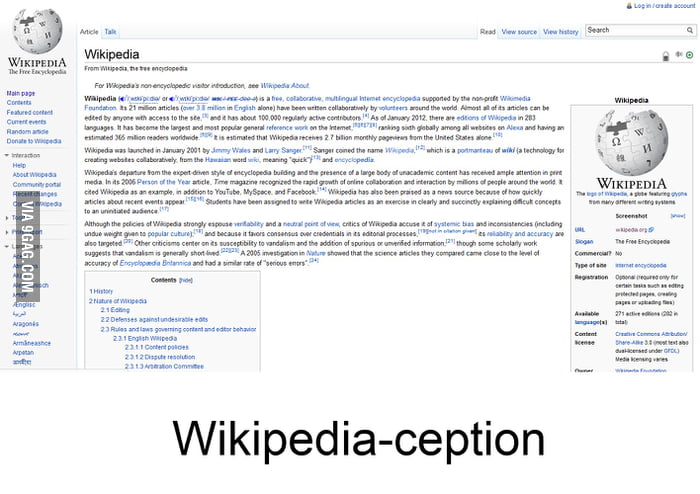 Wikipedia-ception - 9GAG