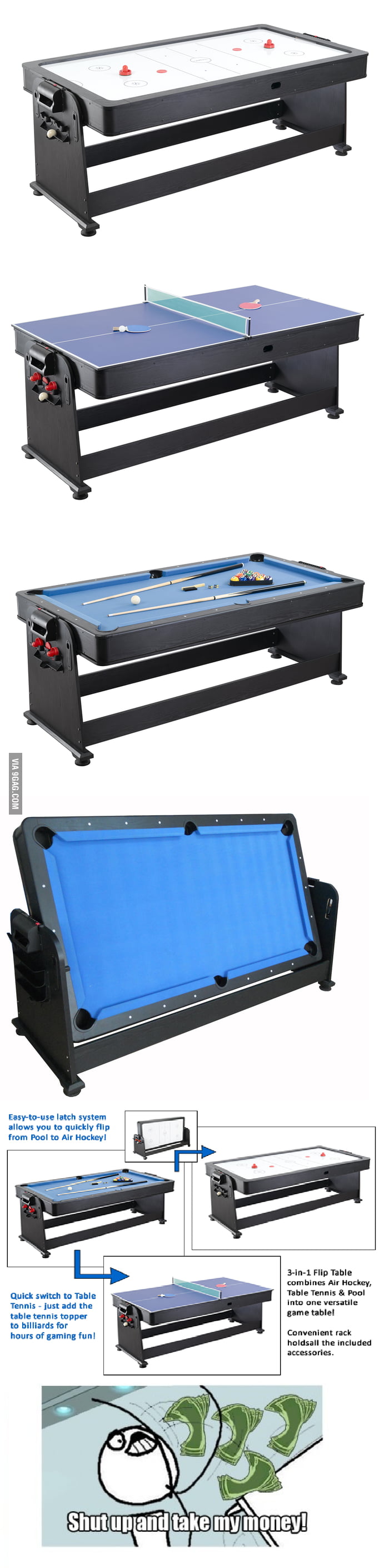 3 in 1 flip table - 9GAG