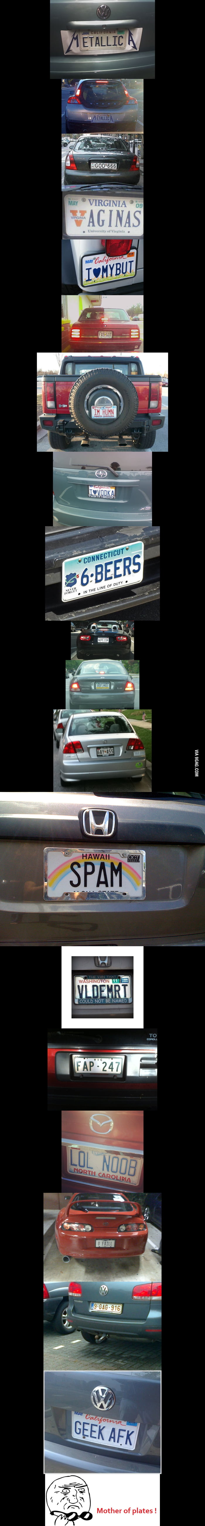 Just some car plates ... wait what ? - 9GAG