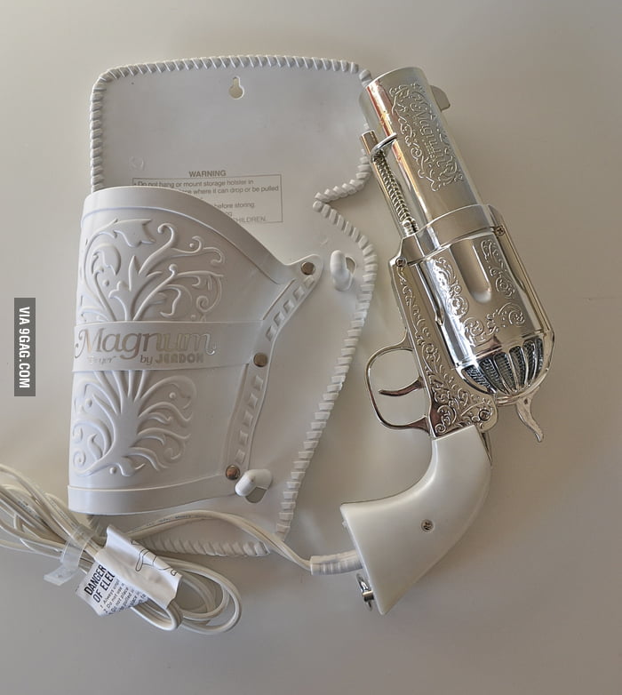 The 357 Magnum Gun Hair Dryer by Jerdon - 9GAG