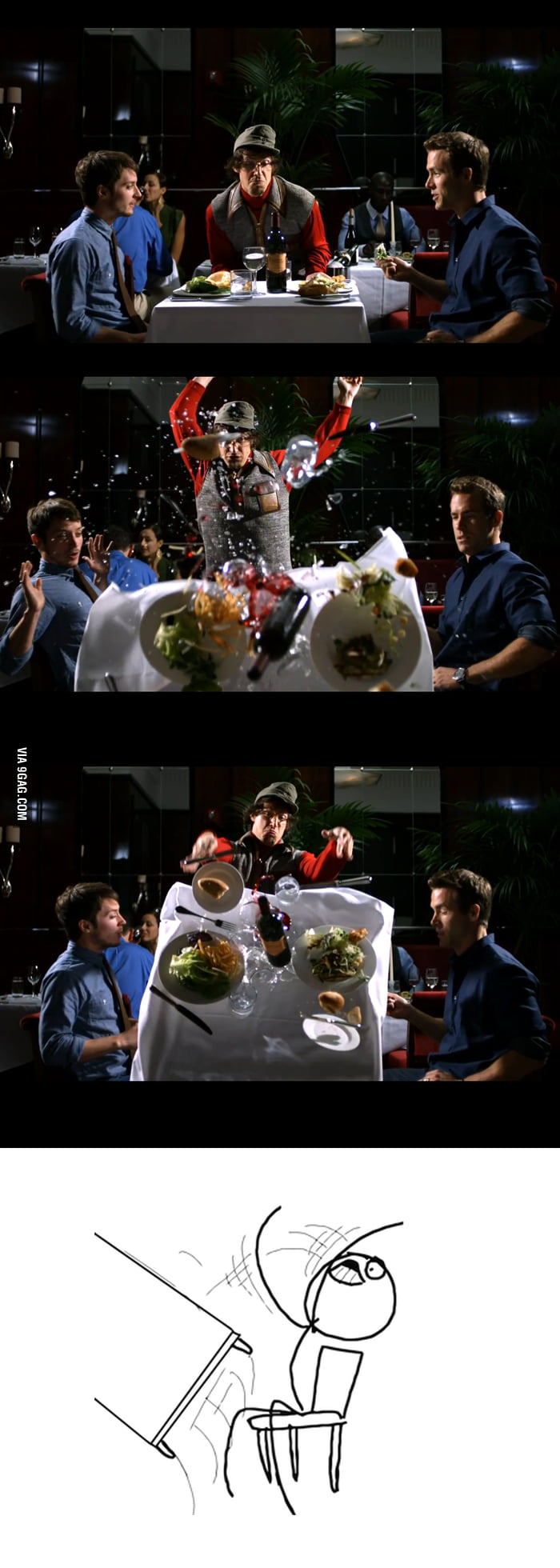 Andy flips table to Frodo - 9GAG