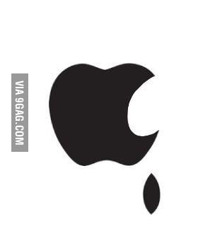 Crying Apple Logo - 9GAG