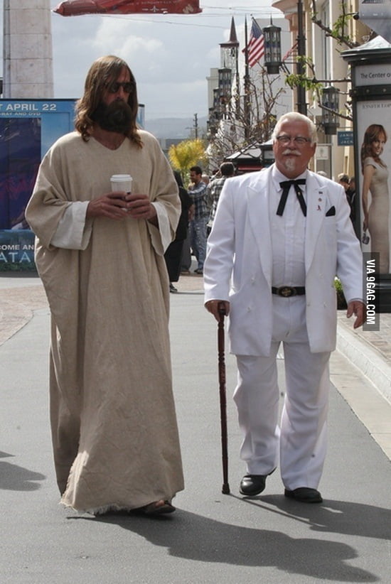 Chillin' with Jesus like a Colonel. - 9GAG