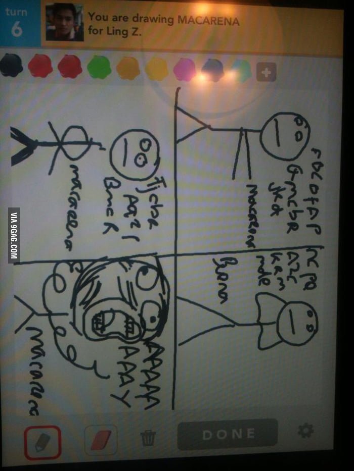 Draw something - macarena - 9GAG