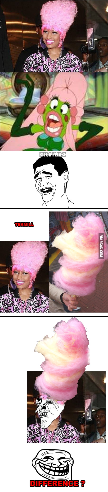 Nicki Minaj - Candy Floss Difference ?? - 9GAG