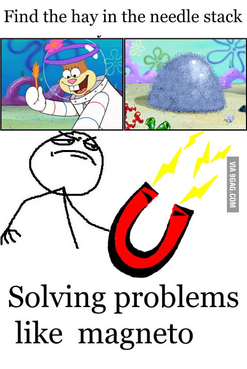 Hay in the needle stack - 9GAG