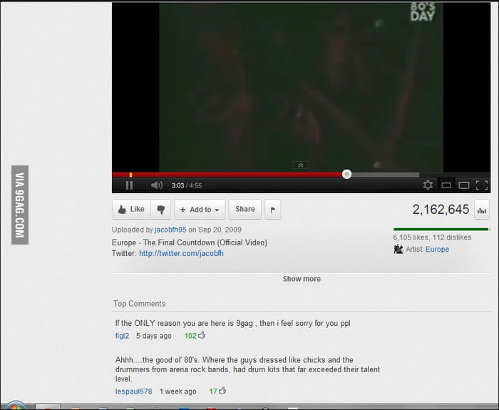 Epic comment, Epic band , epic MUSIC!!! - 9GAG