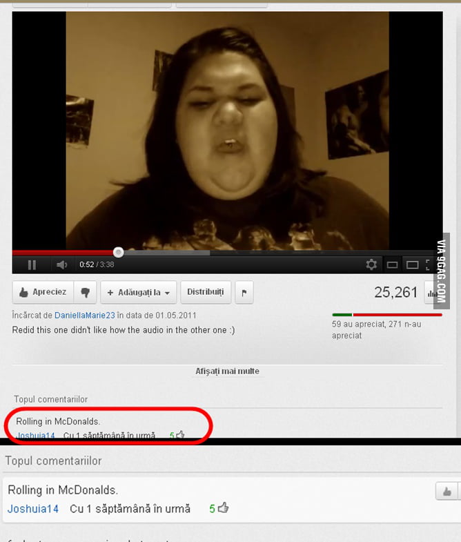 Adele-rolling in McDonalds..sorry in the deep - 9GAG