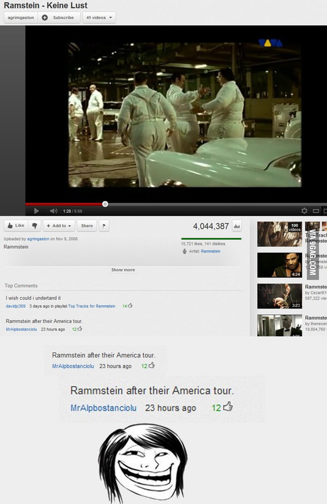 Rammstein Comment Win - 9GAG