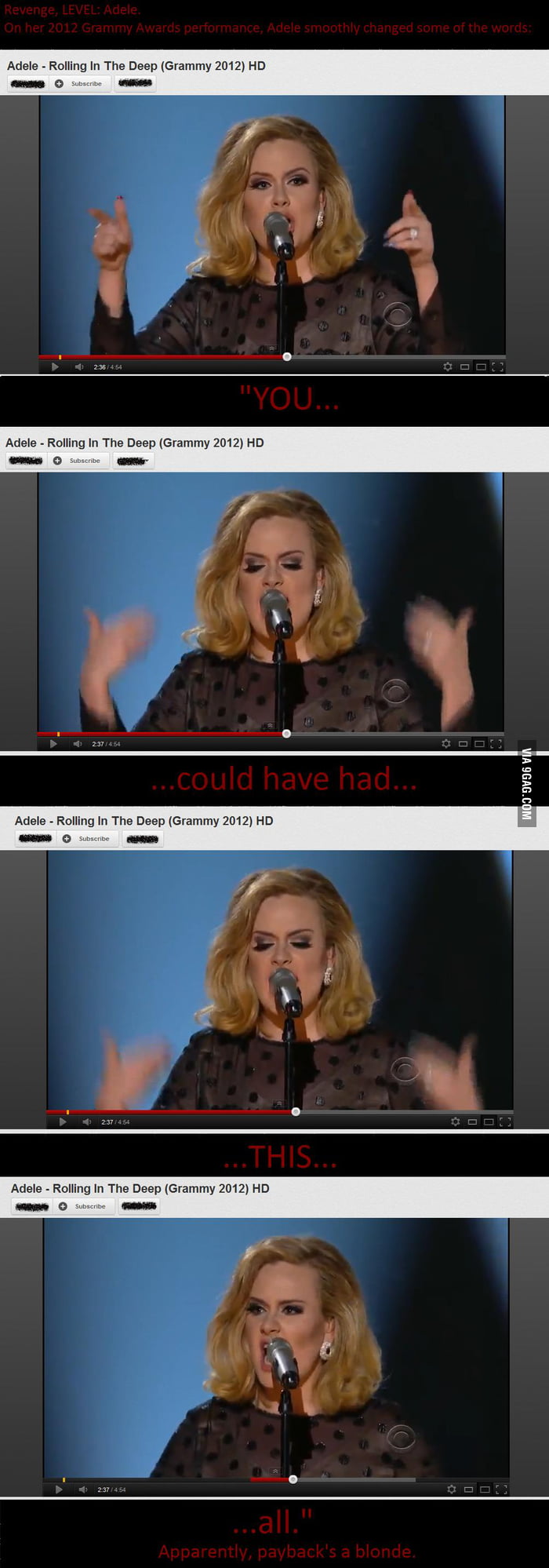 REVENGE, LEVEL: ADELE. - 9GAG