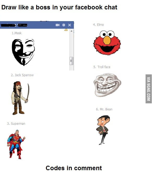 Draw like a Boss in your Facebook chat - 9GAG