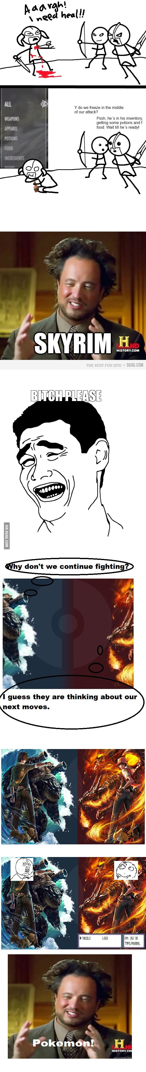 Pokemon logic > Skyrim logic - 9GAG