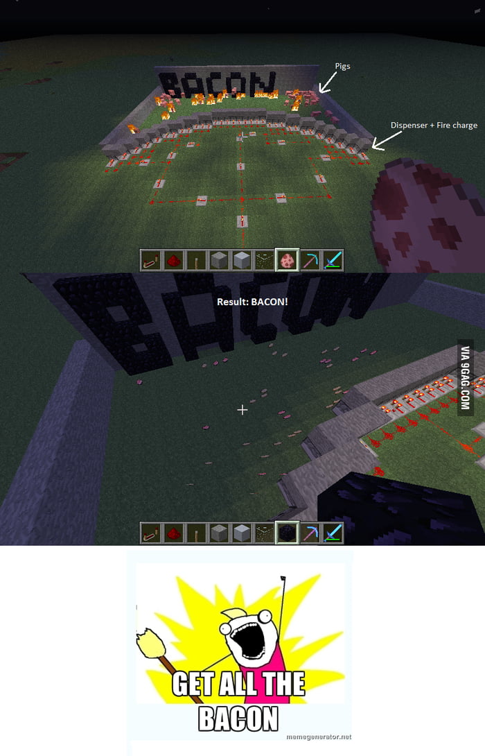 Minecraft Bacon Factory - 9GAG