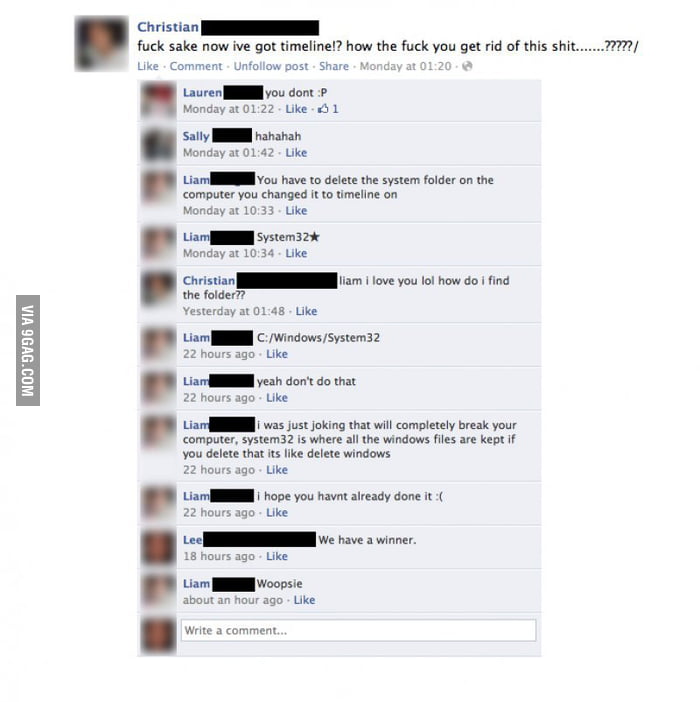 Timeline trouble - 9GAG