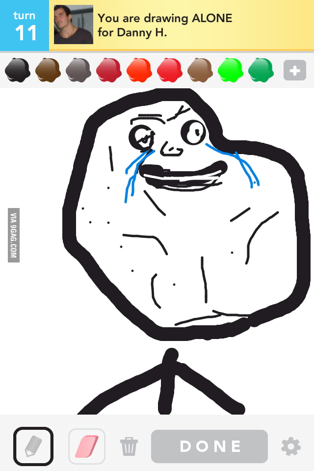 Forever Alone LVL Draw Something. - 9GAG