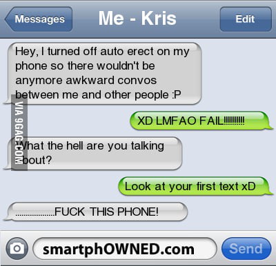 Auto-correct FAIL. - 9GAG