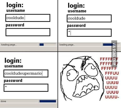 Password fail - 9GAG