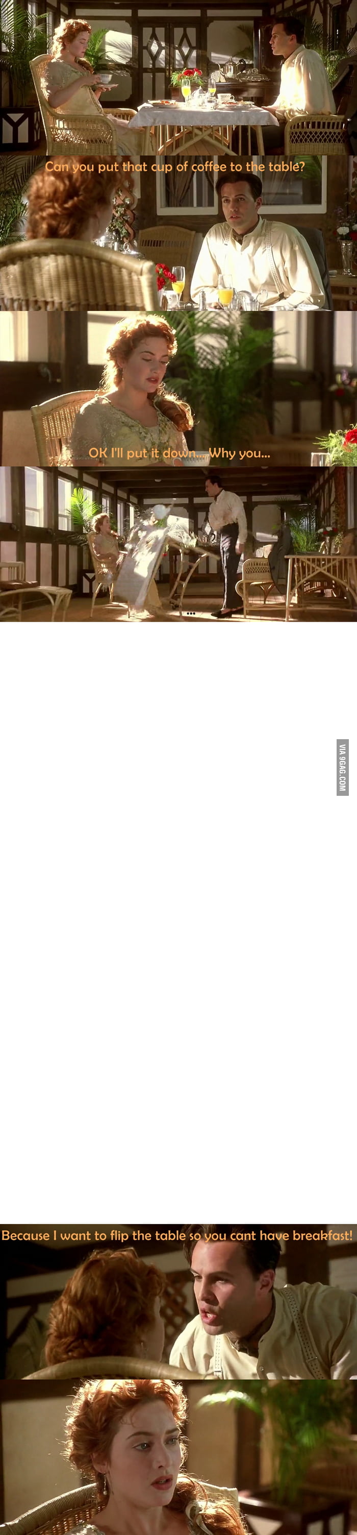 Table Flipping Level: No breakfast. - 9GAG