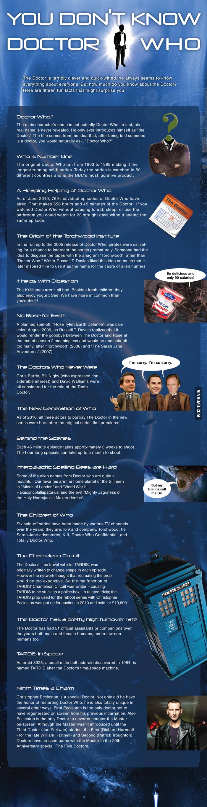 Doctor Who Fun Facts - 9GAG