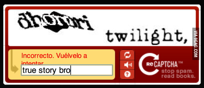 True story captcha!!! horror twilight - 9GAG