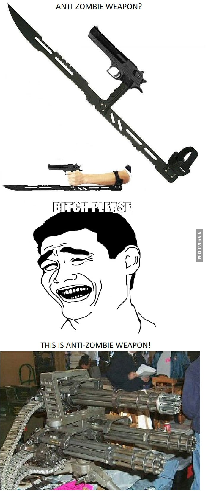 THE REAL Anti-Zombie Weapon - 9GAG