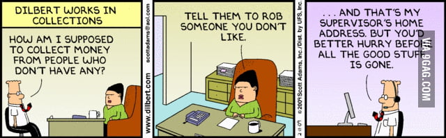 Dilbert: Collecting Money - 9GAG