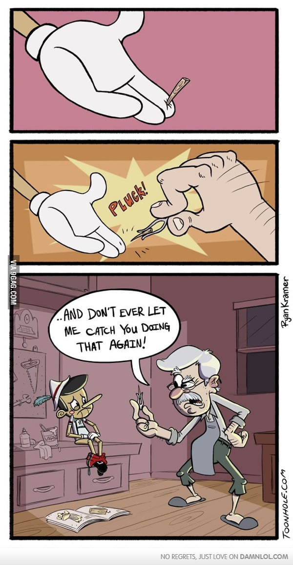 Naughty pinocchio - 9GAG