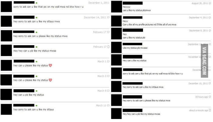 LIKE MY STATUS. - 9GAG